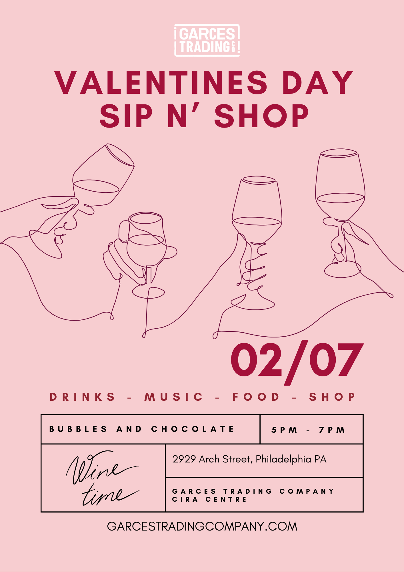 Valentine's Day Sip N' Shop